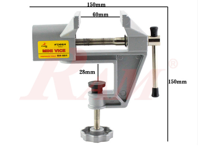 RH001 Small Aluminum Table Vise - Upscale Movable Bench VISE | RAM Electronics website
